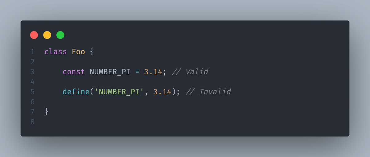 PHP Sabiti : Const İfadesi vs Define İşlevi | by Muhammet ŞAFAK | Medium
