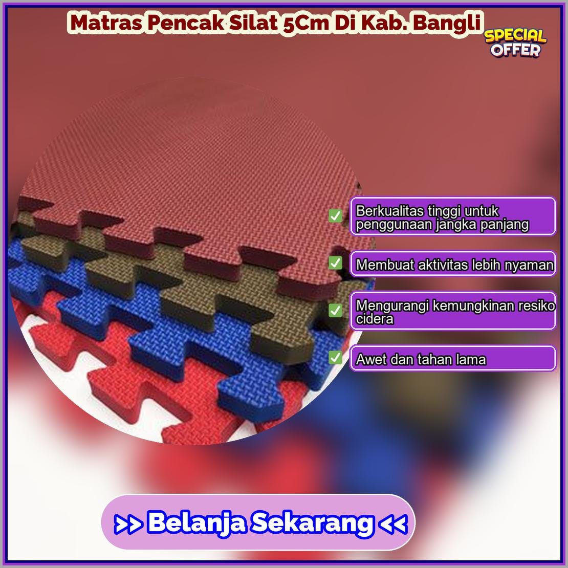 Matras Pencak Silat 5Cm Di Kab Bangli - Harga Matras Taekwondo - Medium