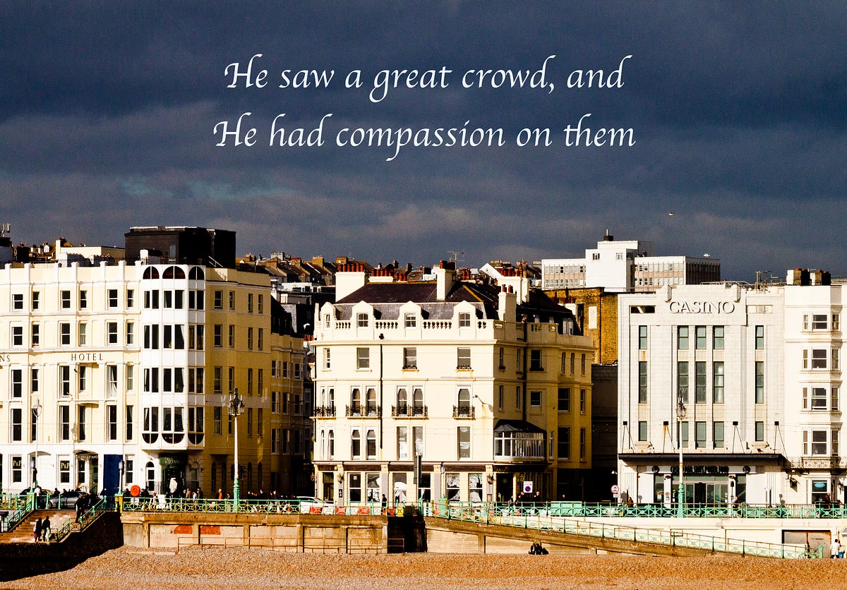 The Weight of Compassion. “When he went ashore he saw a great… | by ...