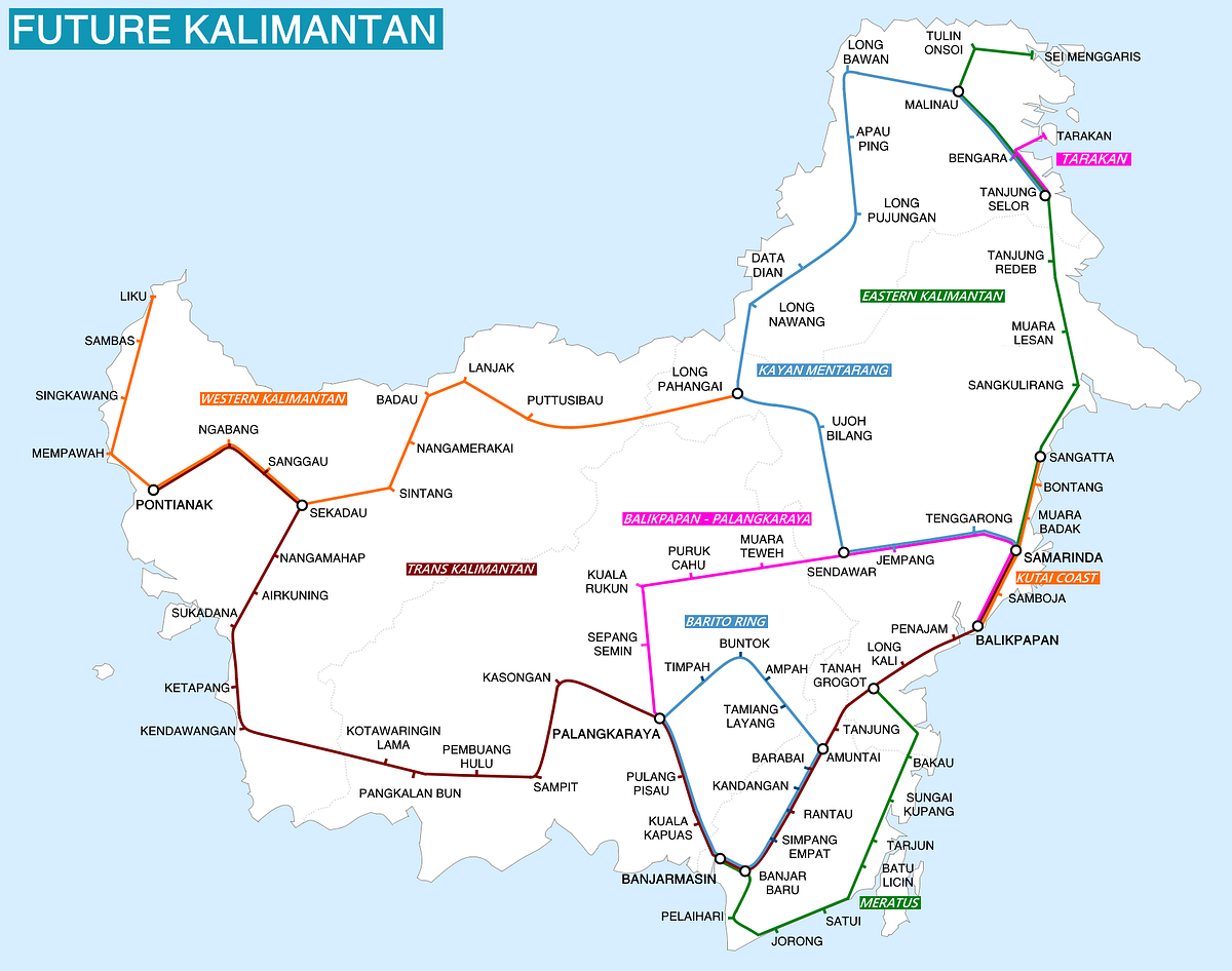 Map of Future Indonesia: Kalimantan | by Indomaps | Medium
