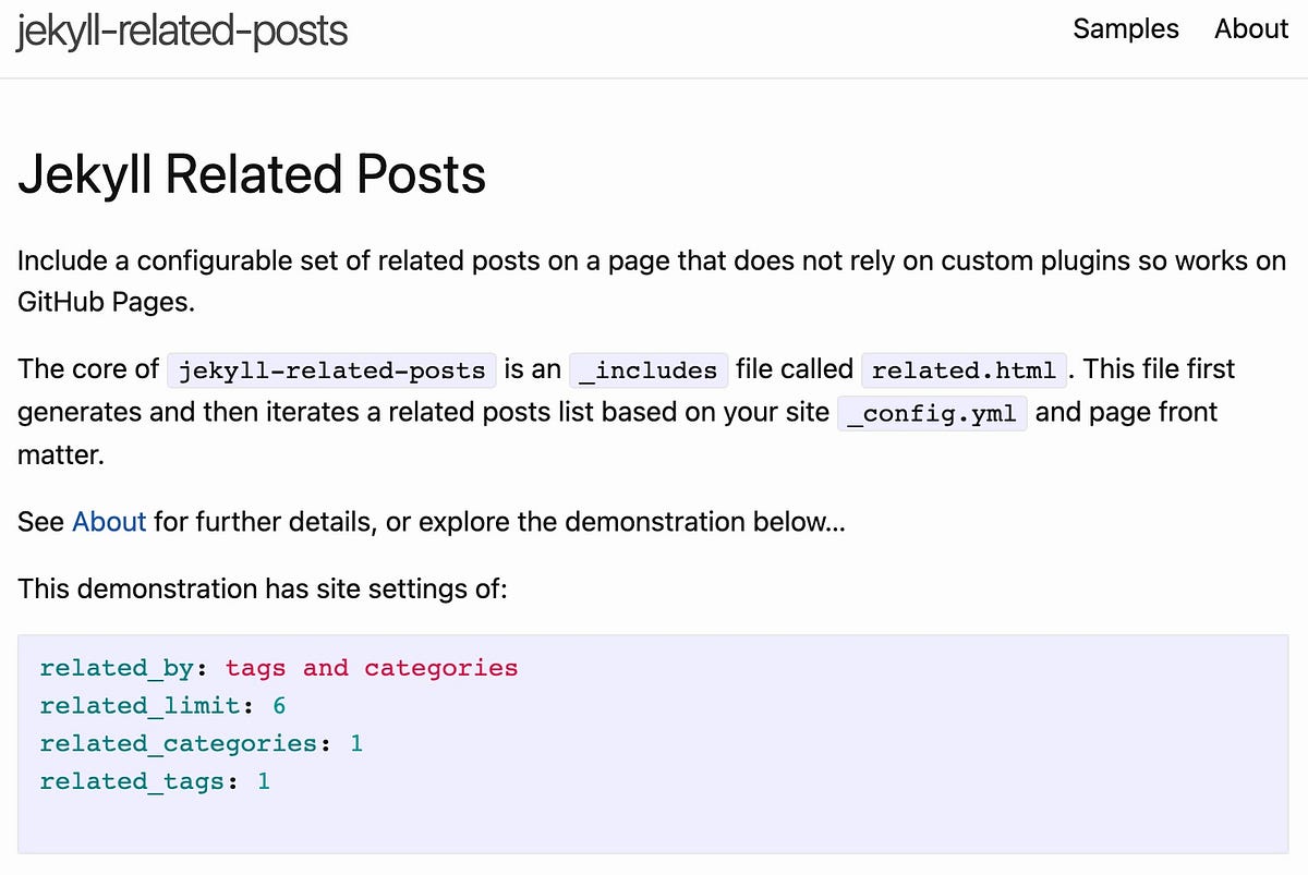 Jekyll Related Posts. I have been using GitHub Pages over at… | by John Scott | Medium