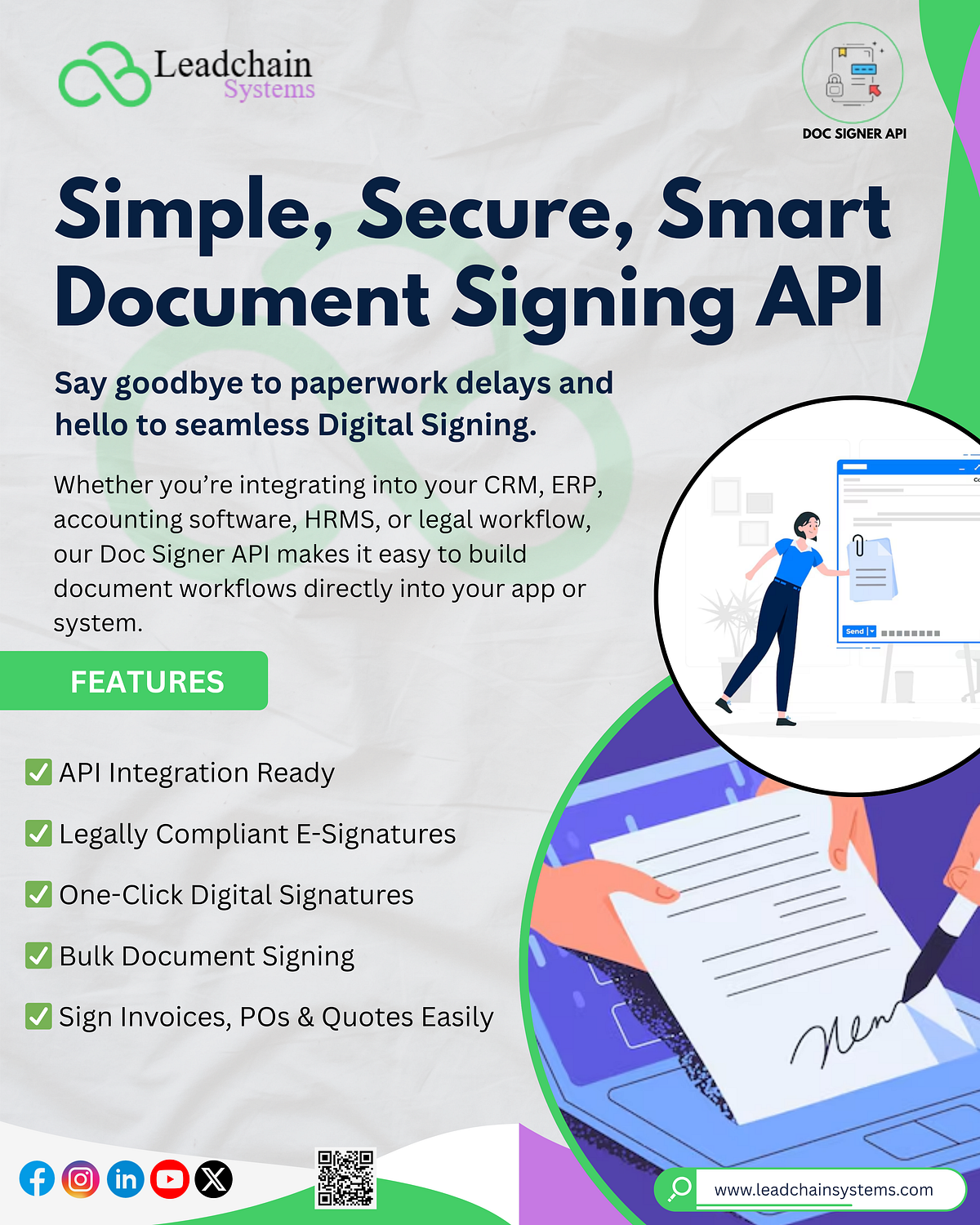 igner Simple, Secure, Smart Document Signing API - Leadchain Systems ...