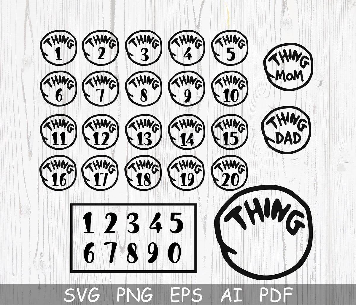 Thing 1 Thing 2 SVG Cut File,Thing Svg File for Cricut,Thing Mom Svg ...