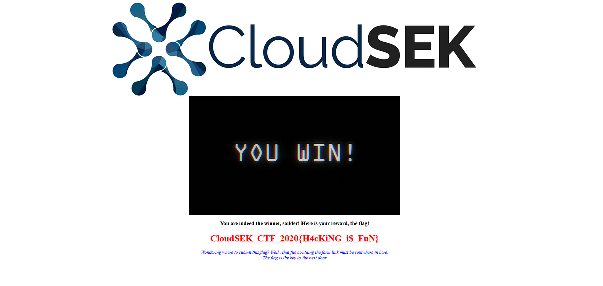 CloudSEK’s CTF Challenge!. Capture The Flag Challenges are… | by NagarajCruze | Medium