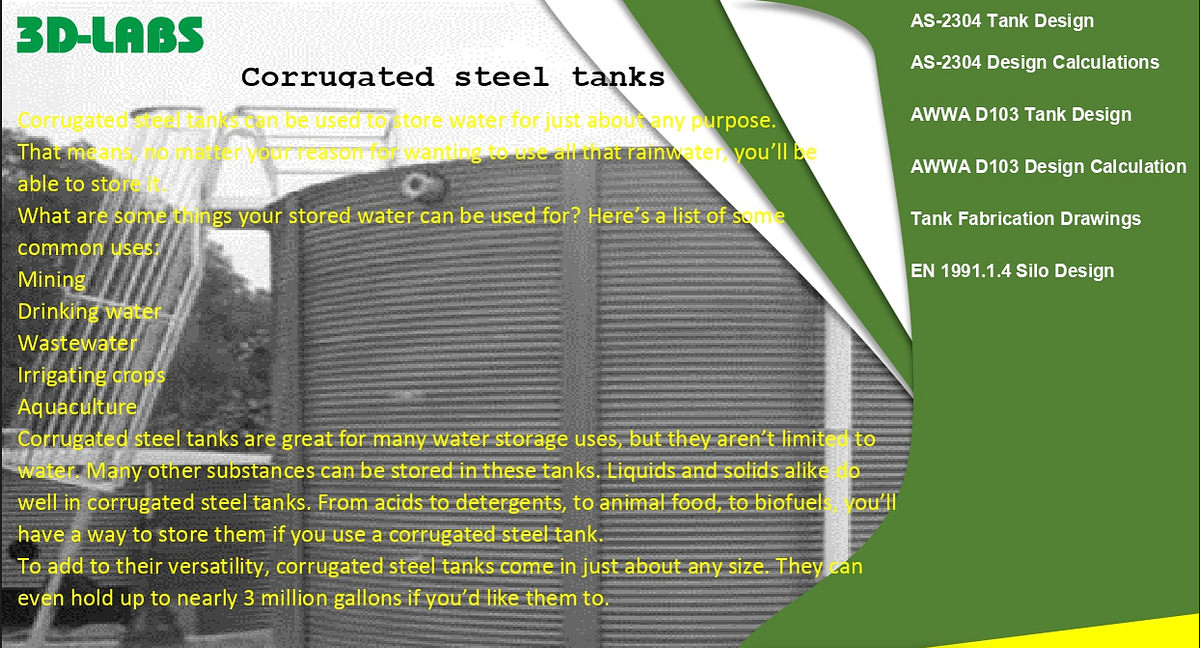 Corrugated steel tanks design in UK | by Design manager | Medium