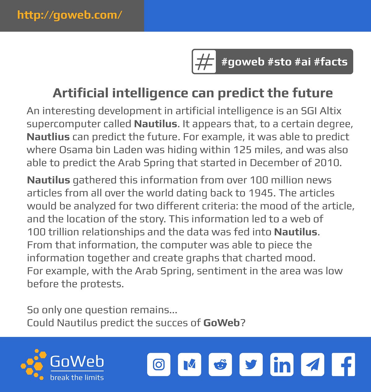 👁 Artificial intelligence can predict the future | by GoWebSTO | Medium