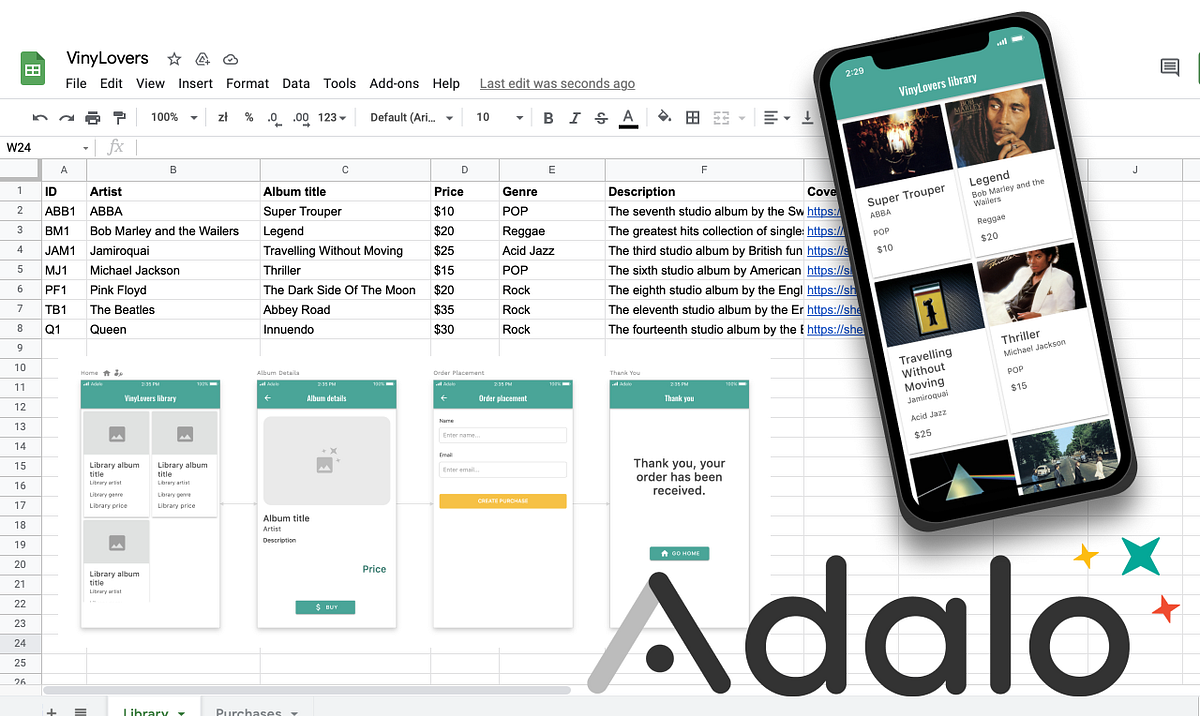 Can you make a mobile app using Google Sheets data with no code? | SheetDB