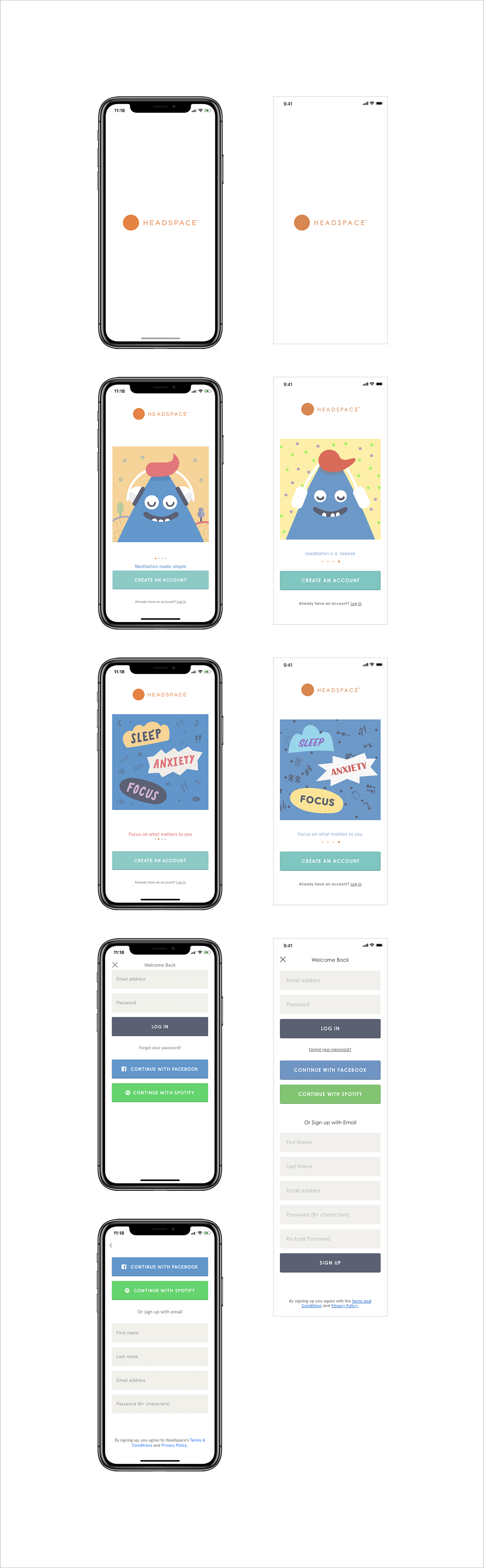 Copywork of Headspace. UI Practice 2 | by Nam Yoon Kim | Medium