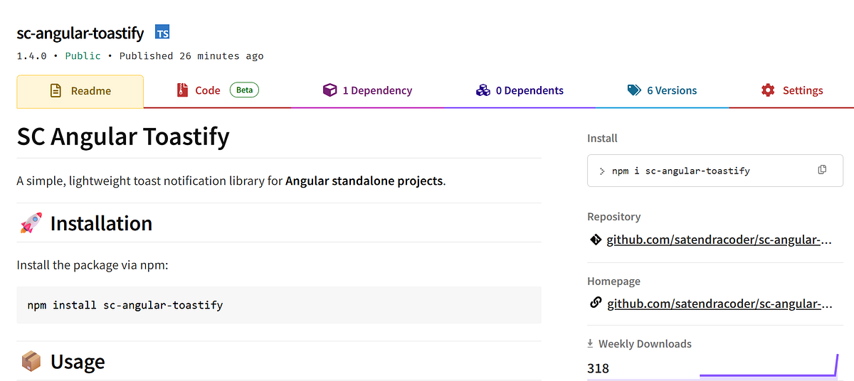 SC Angular Toastify — Lightweight Toast Notifications for Angular ...