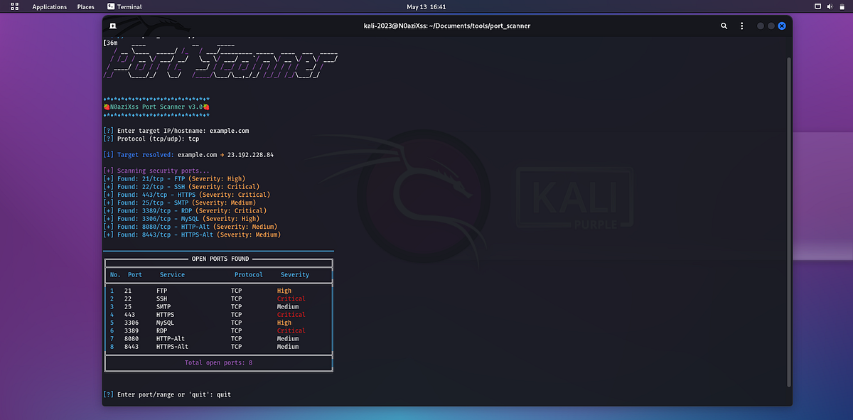 Introducing N0aziXss Port Scanner: The Intelligent Port Scanning Solution | by N0aziXss | May ...