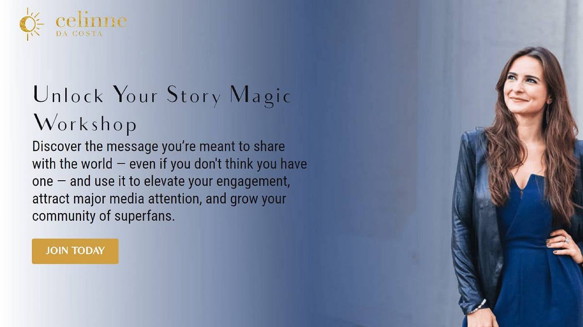 [Course24h.com] Celinne Da Costa — Unlock Your Story Magic Deep Dive | by Maris | Jan, 2024 | Medium