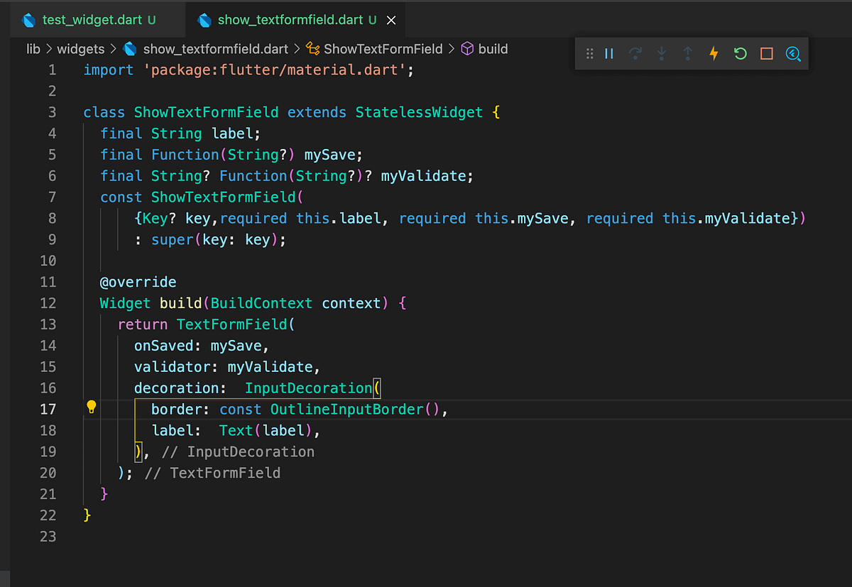 TextFormField Flutter. การแยก TextFormField มาเป็น State Less… | by ...
