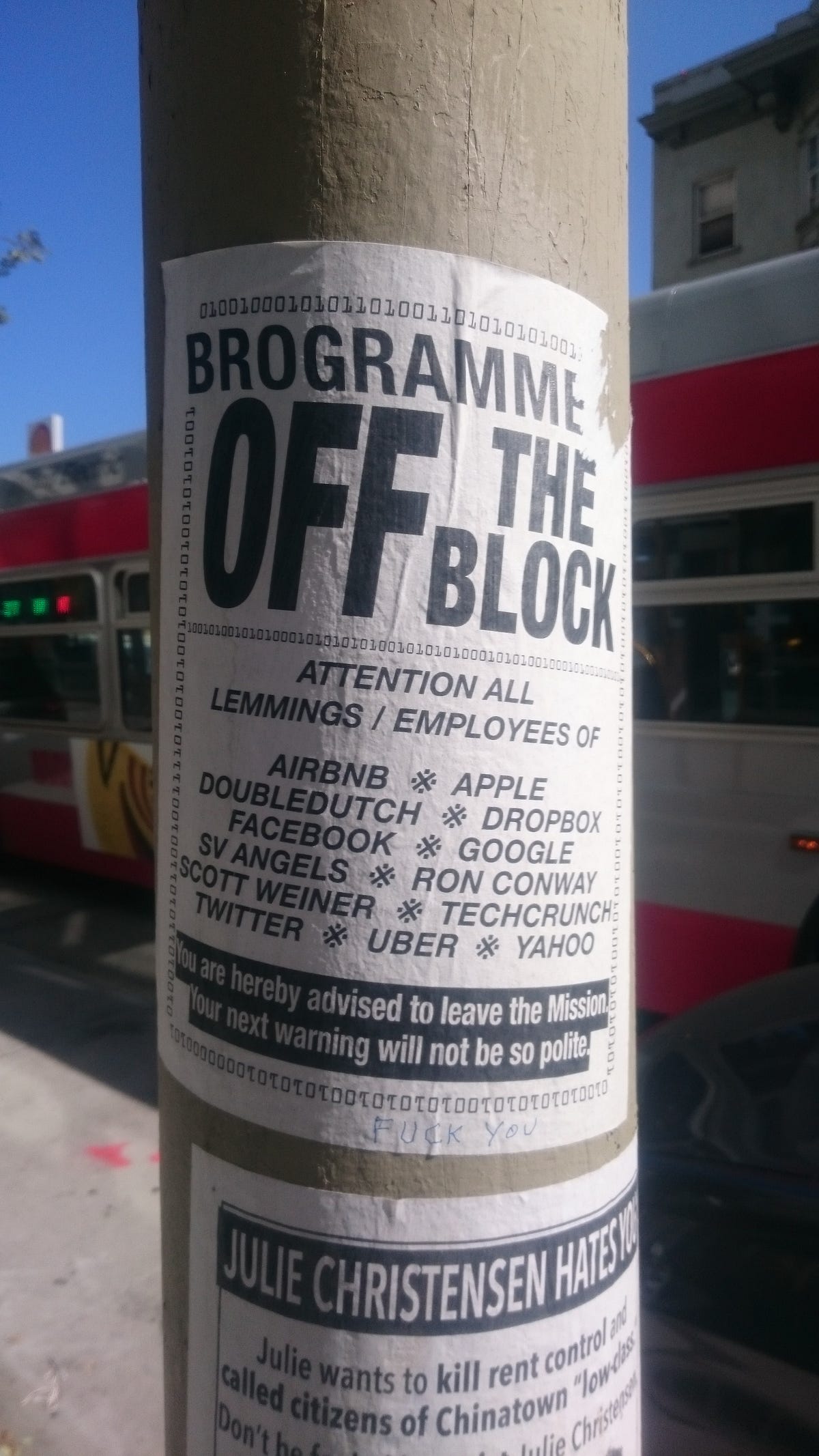 Anti Tech Worker Graffiti in San Francisco | by Jordan Réjaud | Medium