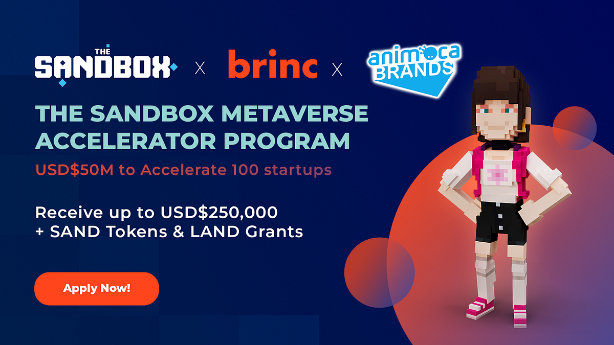 The Sandbox 元宇宙與 Brinc 及 Animoca Brands合作，推出加速器項目 | by The Sandbox ...