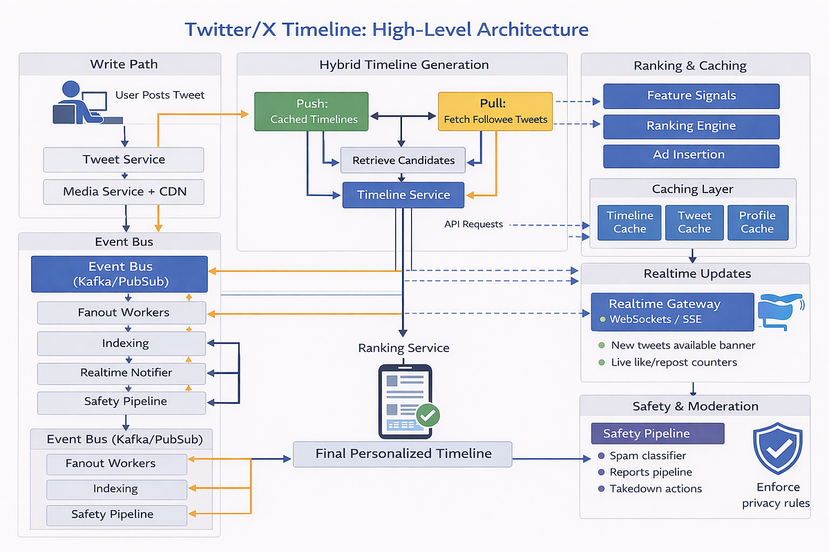 Twitter/X Timeline System Design: Real-Time Feed, Reposts, and Ranking ...