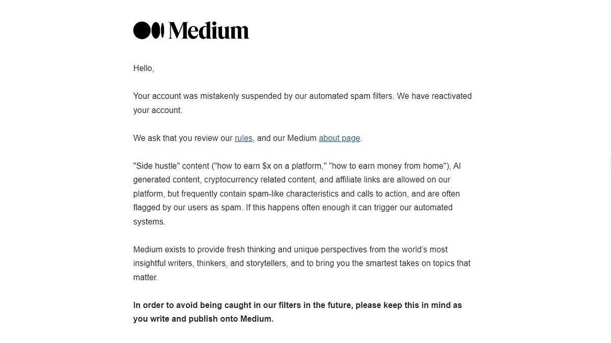 My Medium Account Was Suspended for More Than 12 Hours | by Amel S ...