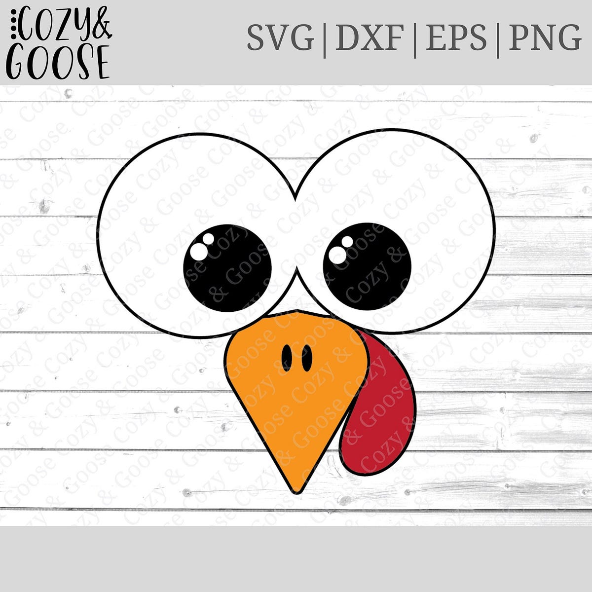 Turkey Face SVG — Turkey Eyes PNG — Funny Thanksgiving Shirt SVG — Big ...