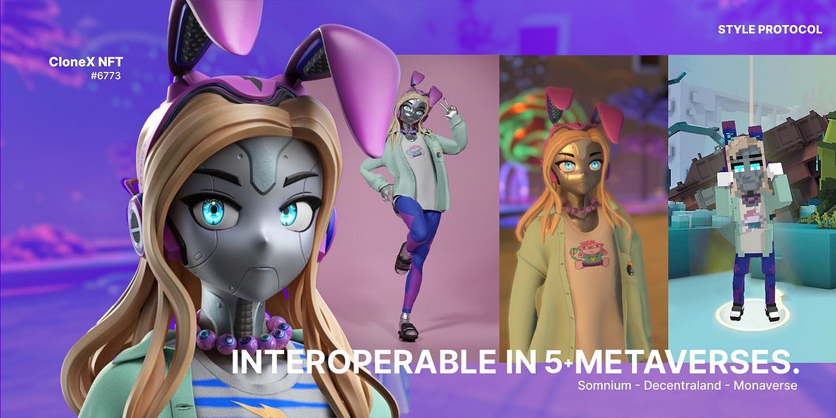 First CloneX NFT Interoperable in 5+ Metaverses through STYLE Protocol💫 | by STYLE Protocol ...