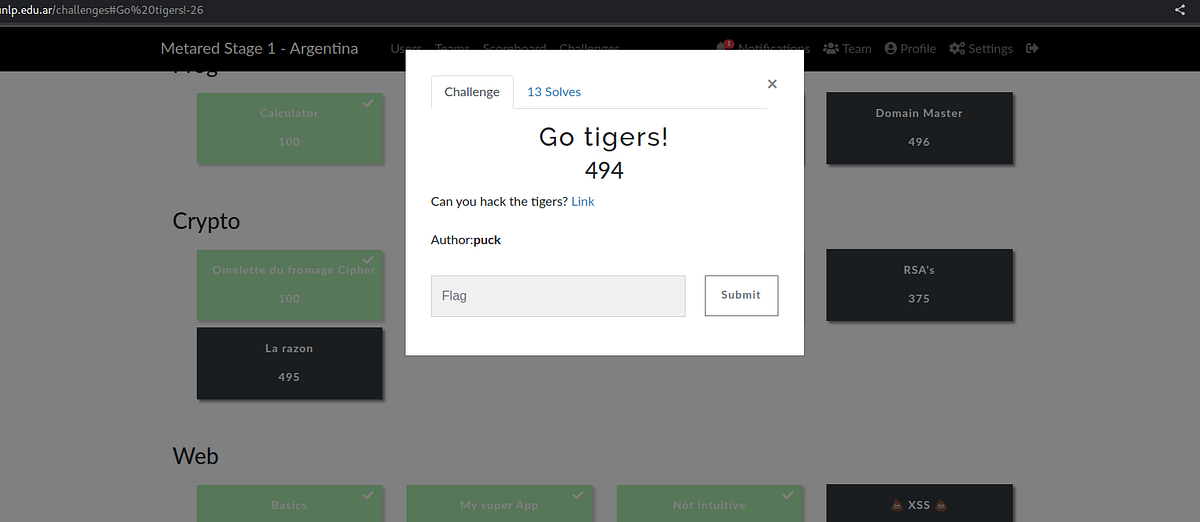 MetaRed CTF Argentina 2022. Go tigers! | by L1lith | Medium
