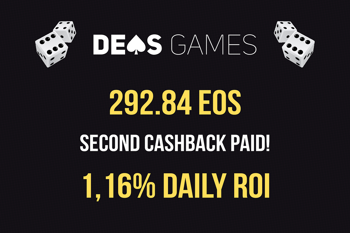 DEOS Games cashback daily ROI is 1,16%! | by DEOS Games | Medium