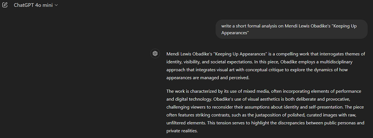 ChatGPT Writes an Analysis. ChatGPT cannot write essays. In terms… | by ...