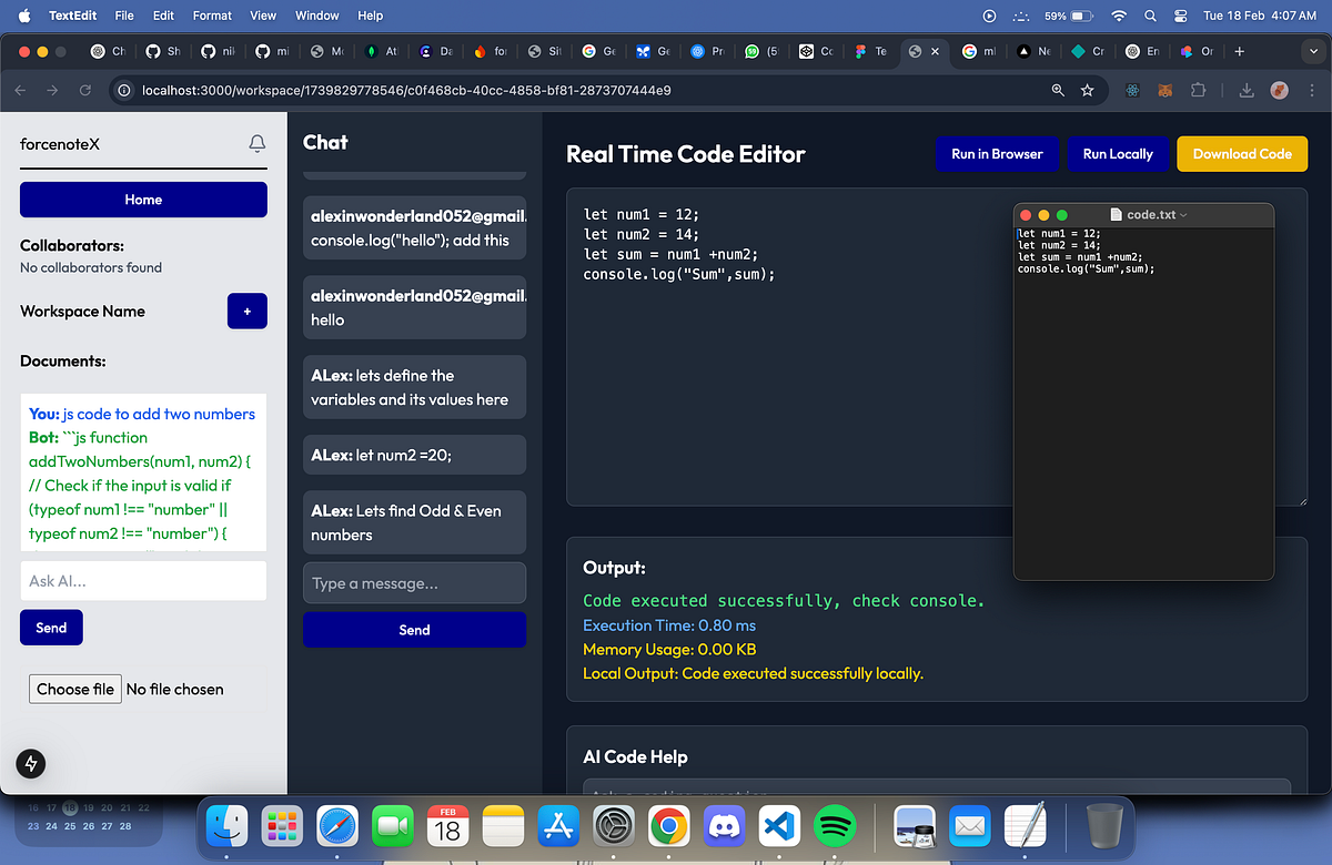 ForcenoteX : AI-Powered Code Collaboration Platform, Built in 24 Hours | by Shashikumar ...