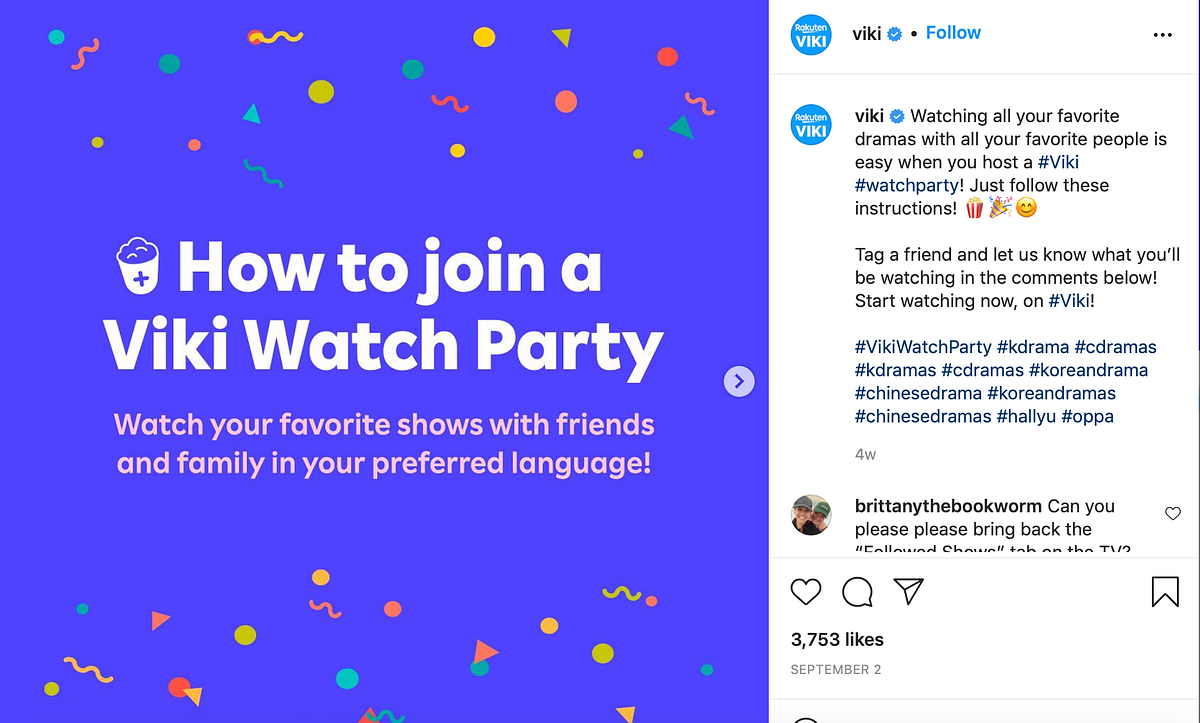 Rakuten Viki: Best Practices for Instagram | by Kaci L. | Medium