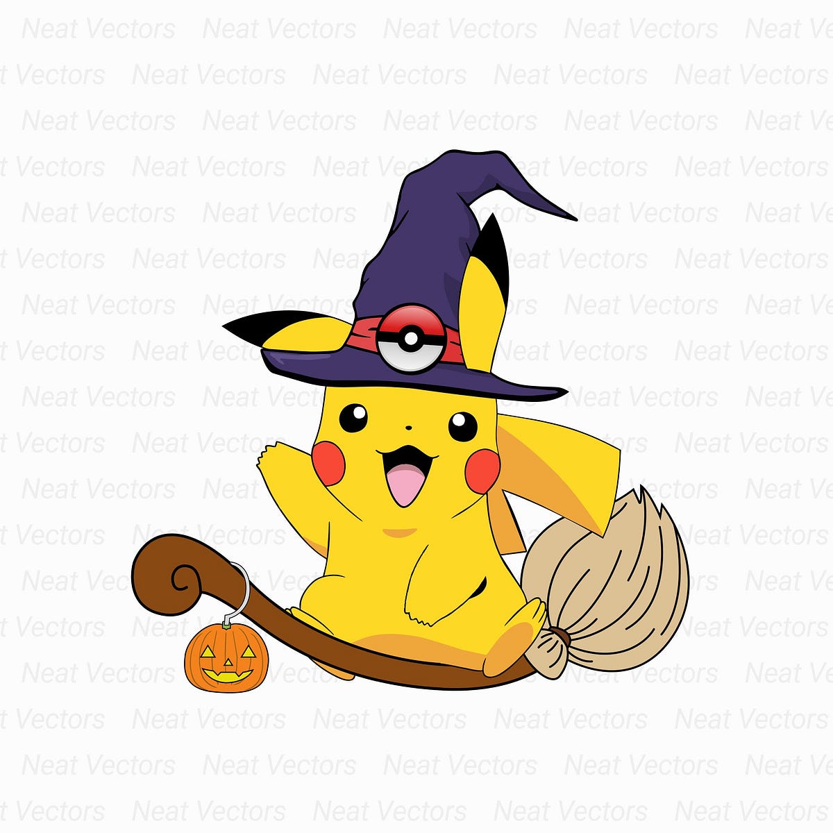 Witch Pikachu SVG, Halloween Pikachu, Pikachu Pokemon Halloween SVG ...