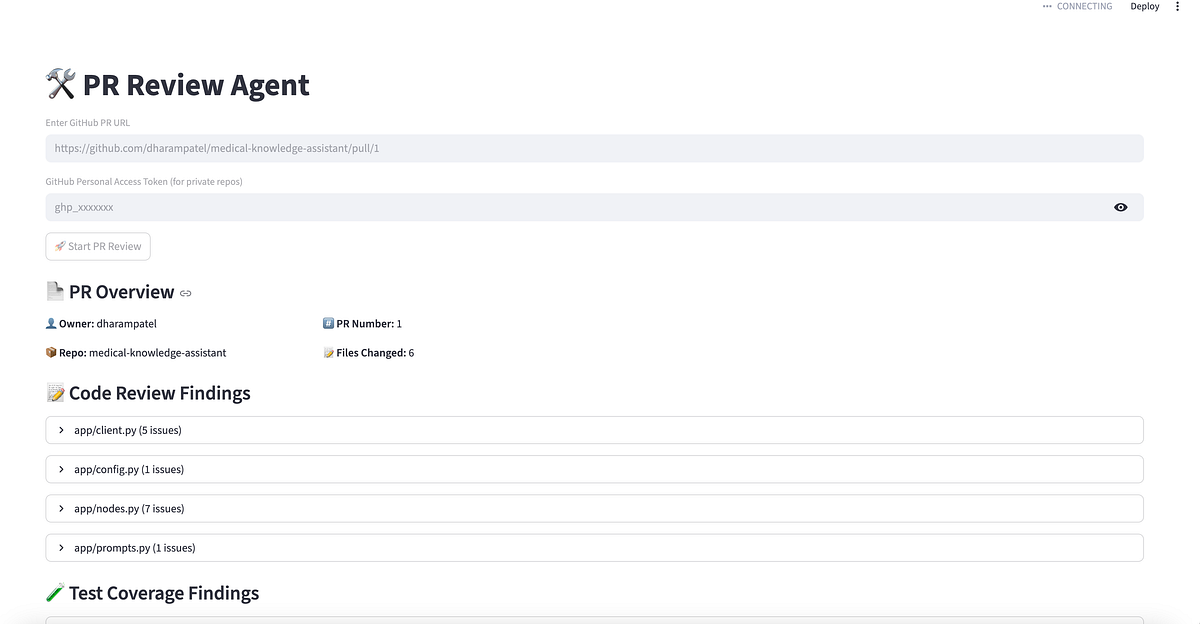 Automated PR Review Agent with LangChain + LangGraph | by Dharmendra ...