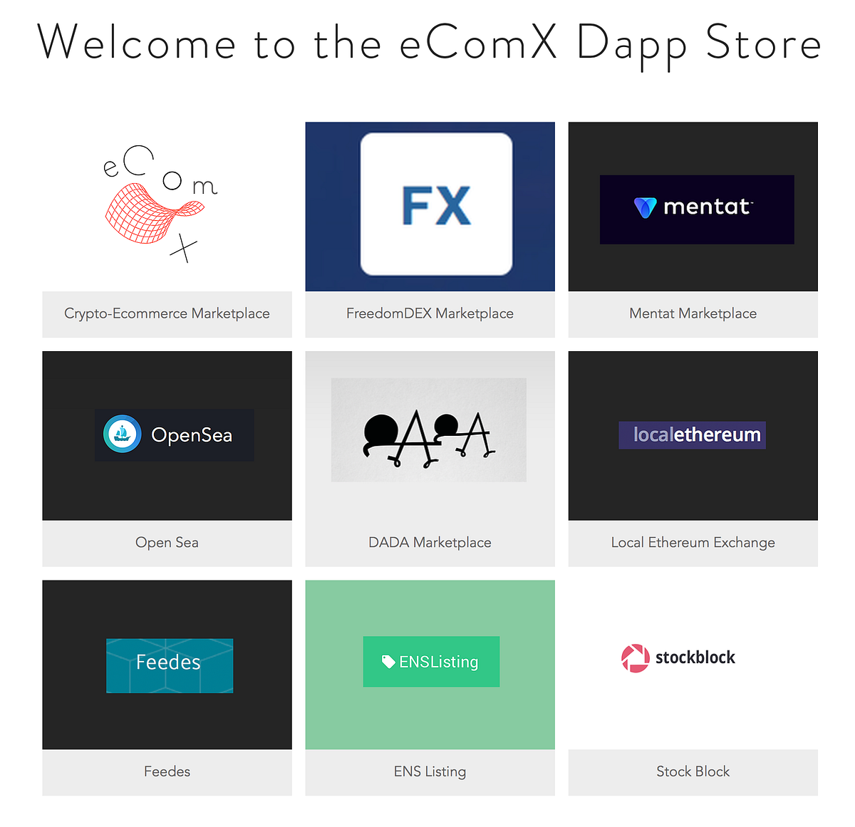 eComX.org releases eComX Dapp Store Marketplace | by eComX.org | Medium