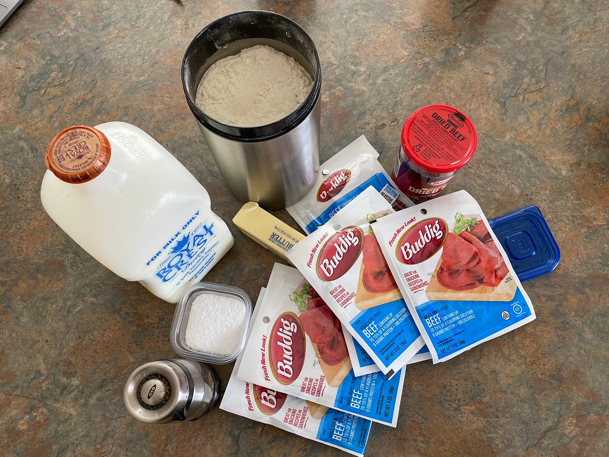 Chipped Beef (AKA SOS). Ingredients | by Joe Trey (Adventure Hermit ...