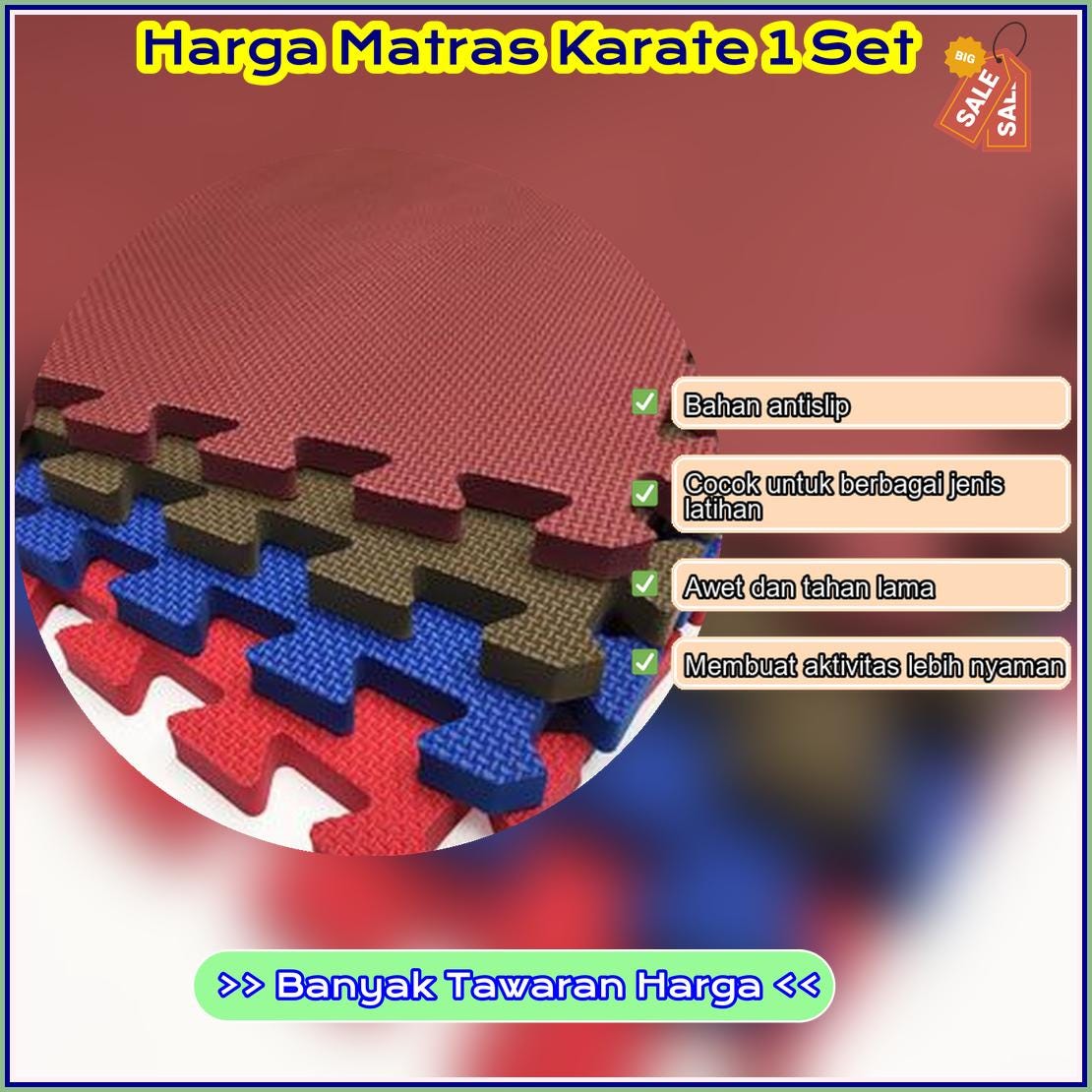Harga Matras Karate 1 Set - Matras Judo - Medium