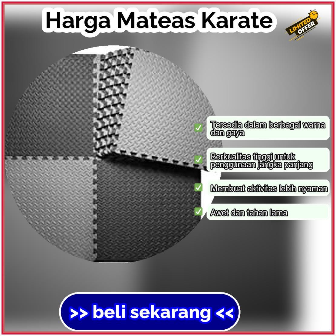Harga Mateas Karate - Harga Matras Taekwondo - Medium