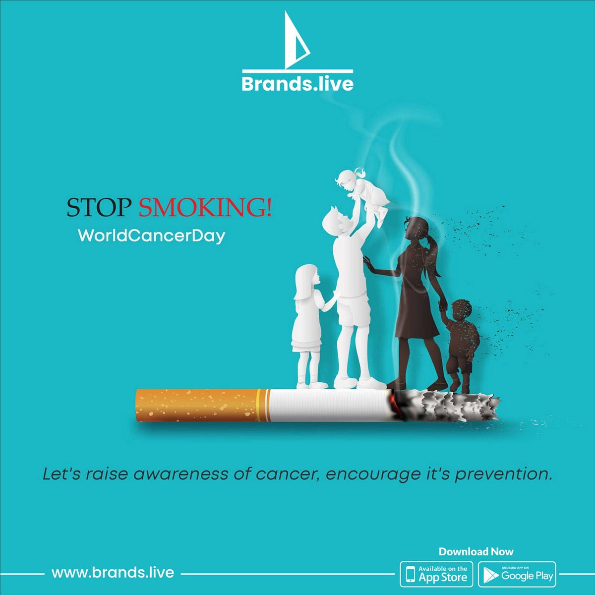 Spread Awareness: World Cancer Day Free Templates | Brands.Live ...
