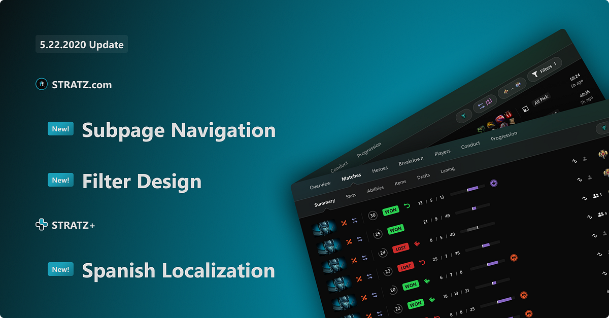 Navigating Filters. The STRATZ.com expansion is underway | by STRATZ ...