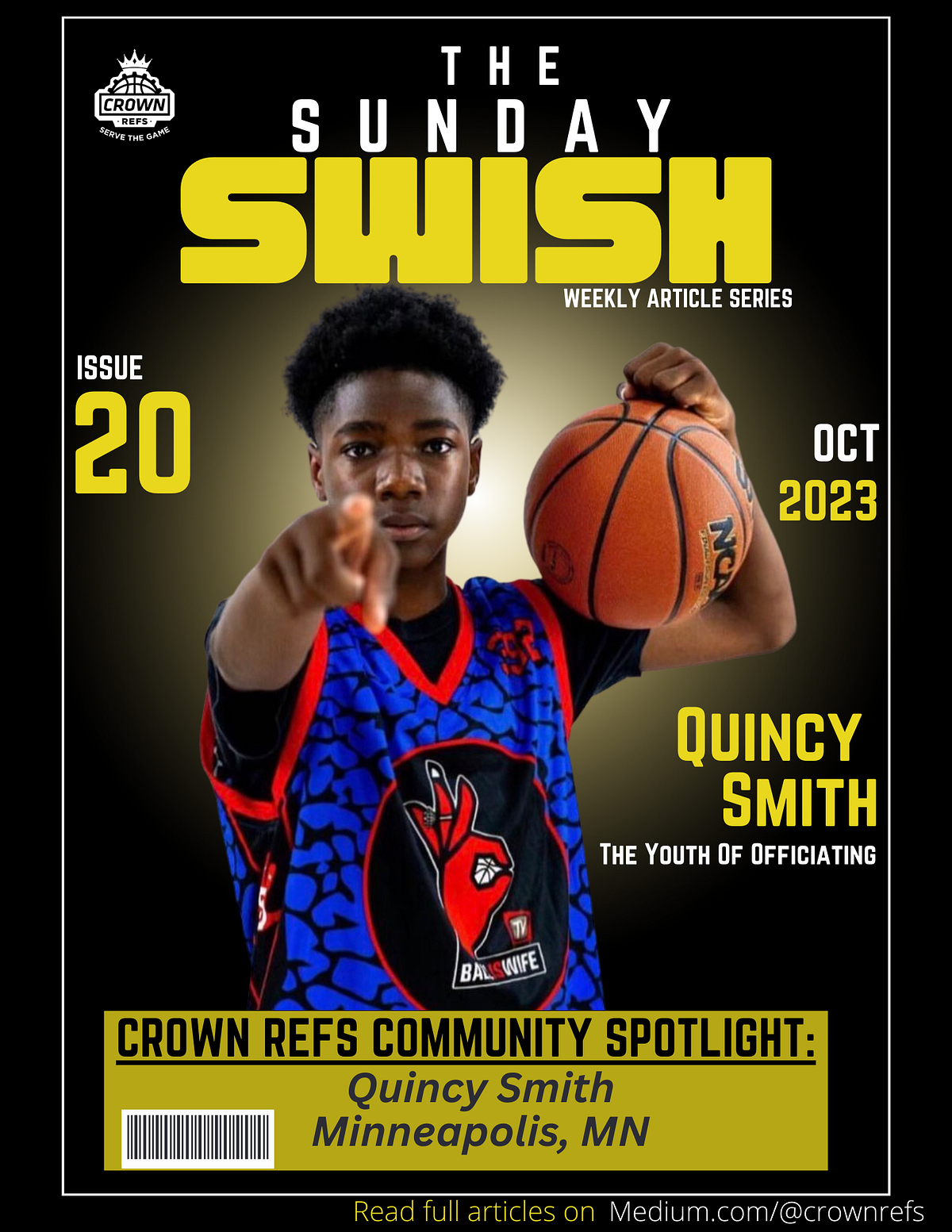 Crown Refs Community Spotlight. Quincy Smith | The Youth of Officiating | by Crown REFS | Medium