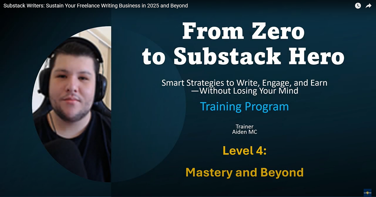 Free Learning Module of From Zero to Substack Hero Level 4 on YouTube | by Aiden (Owner of ...
