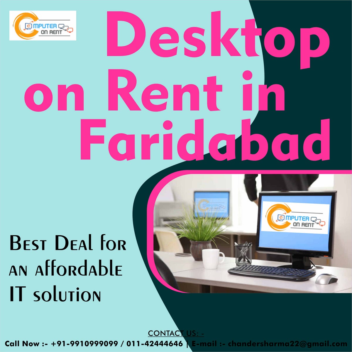 Desktop on rent in Faridabad - Computer on rent - Medium