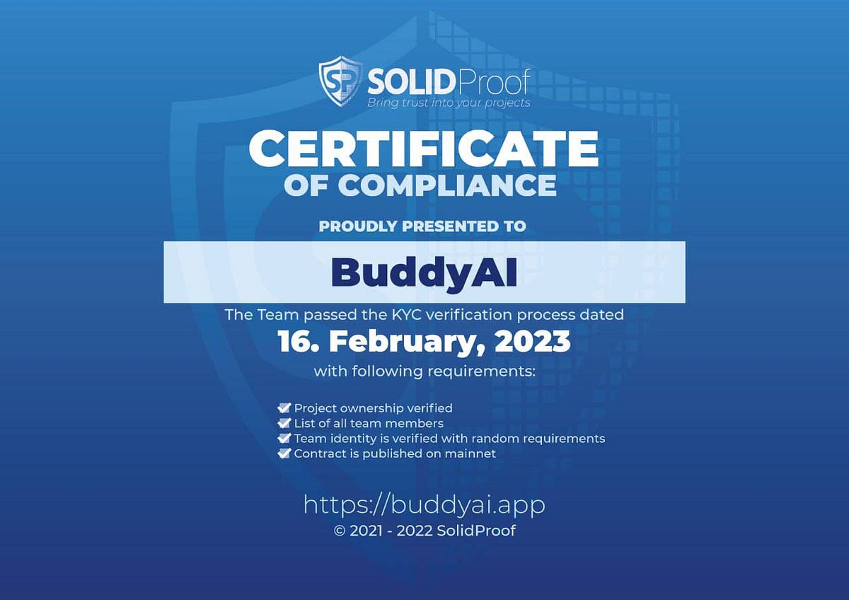 KYC Certificate - Buddy AI - Medium