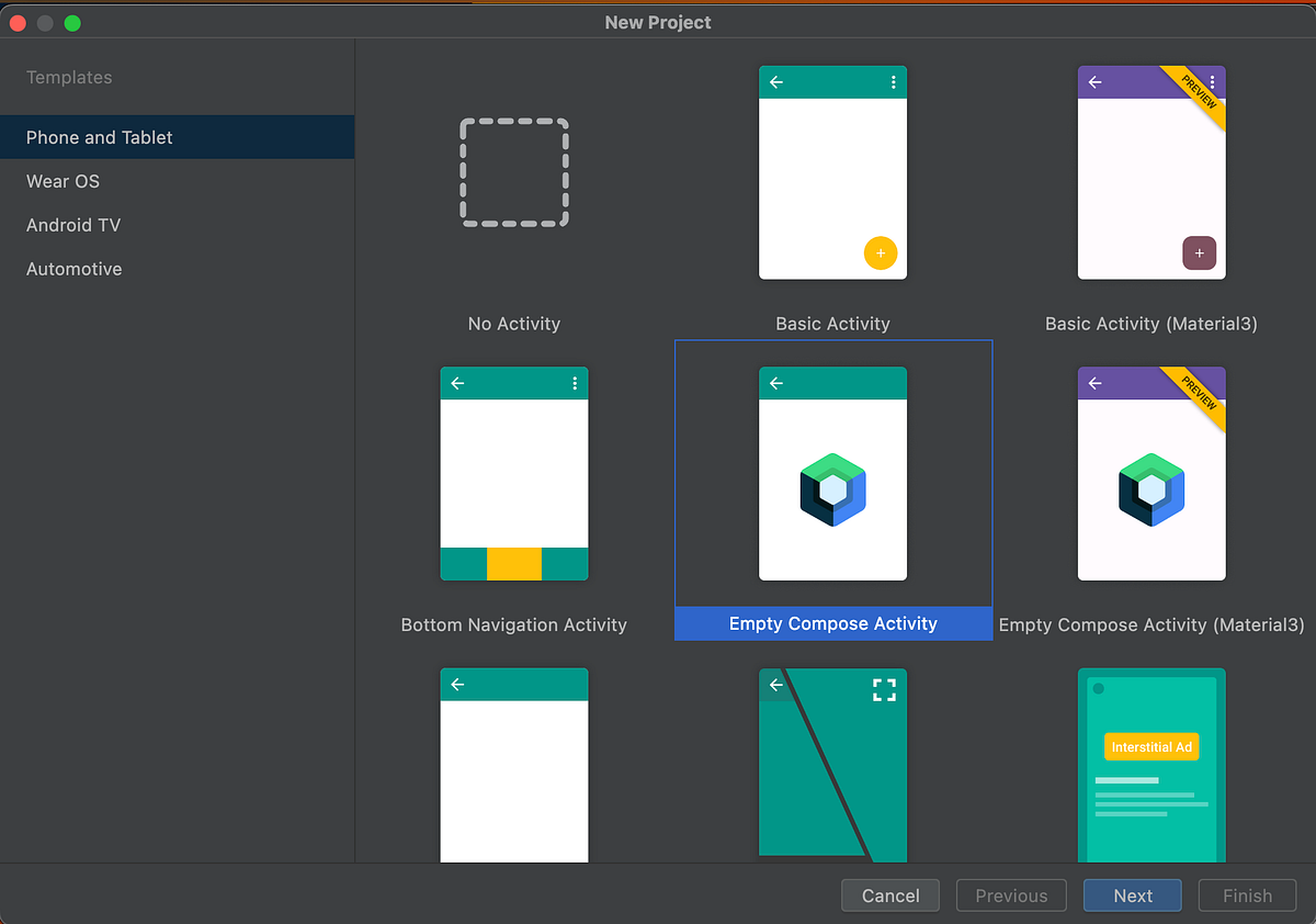 建立 Empty Compose Activity project & 顯示預覽畫面 - 彼得潘的 iOS App Neverland - Medium
