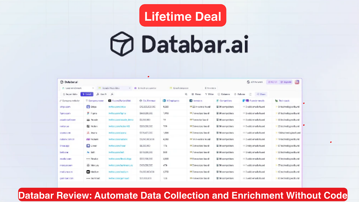 Databar Review: Automate Data Collection and Enrichment Without Code | by Review Deal | Jul ...