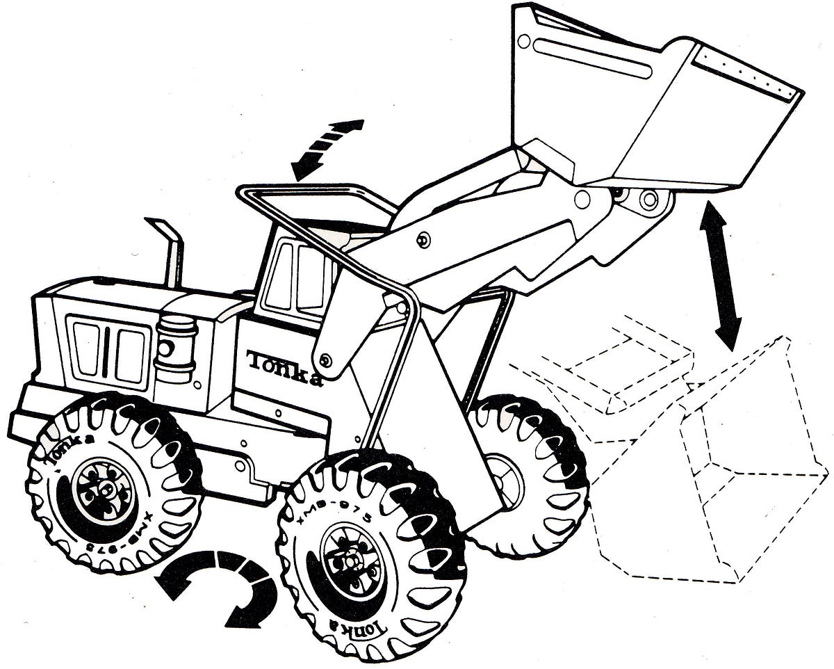 The Pair of Mighty Tonka Trucks. A Dump Truck and Front Loader Casted ...