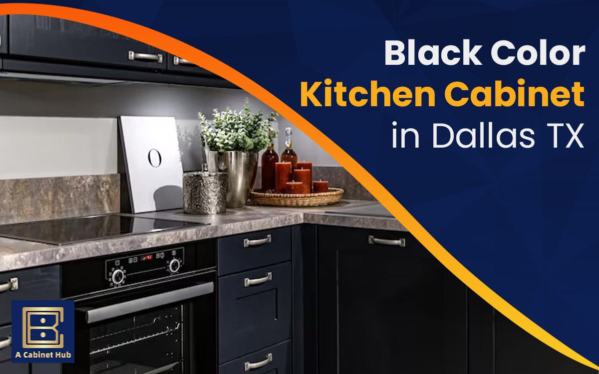 Black Color Kitchen Cabinet in Dallas TX | A Cabinet Hub - A cabinet ...