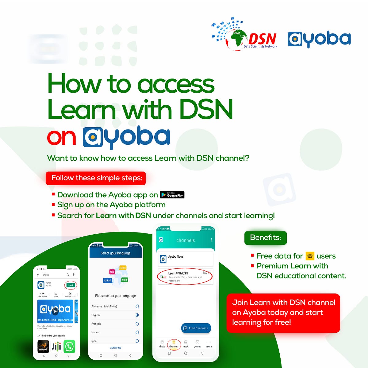 HOW TO ACCESS LEARN WITH DSN ON AYOBA - Tunde Rotimi - Medium