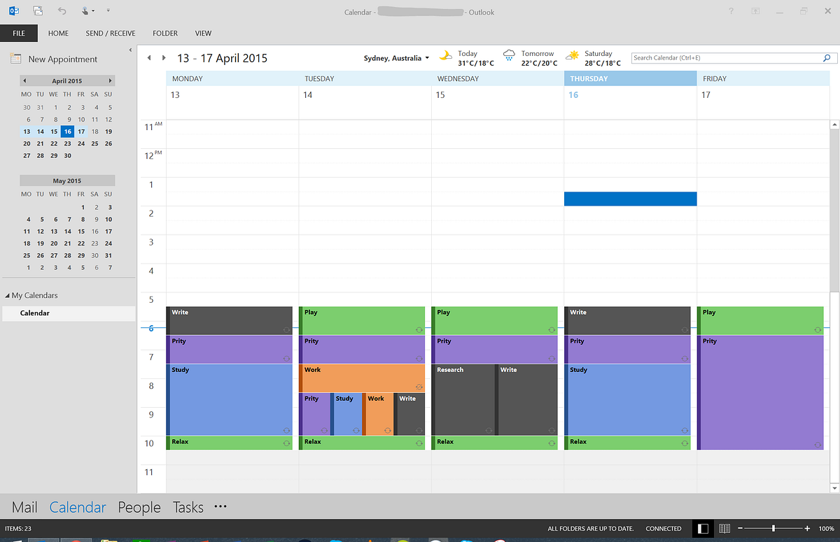 Organizing my free time with calendars | by Lee Edgerton | Medium