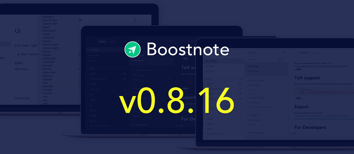 Thanks to your contribution, Boostnote v0.8.16 has been released 🎉 | by Boost Note | Boost Note ...