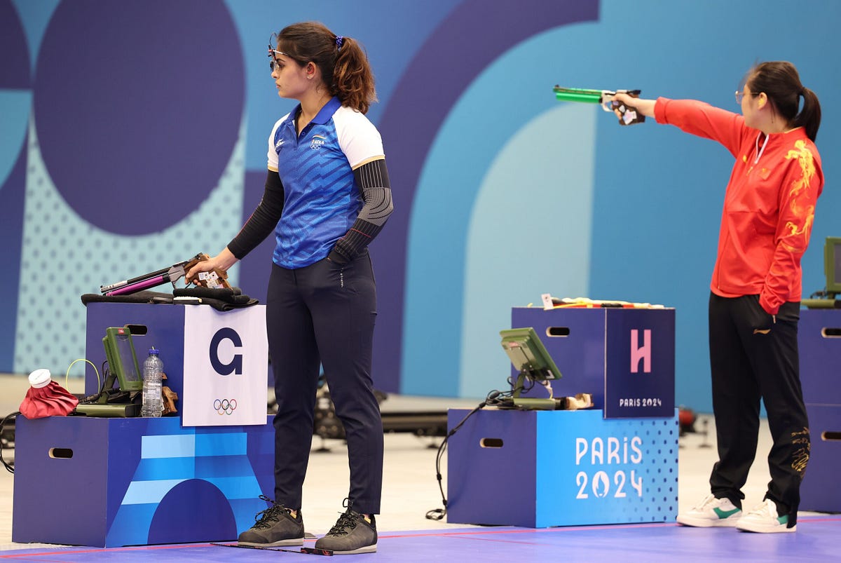 Manu Bhaker qualifies for 25m sports pistol final | by India_weekly | Aug, 2024 | Medium