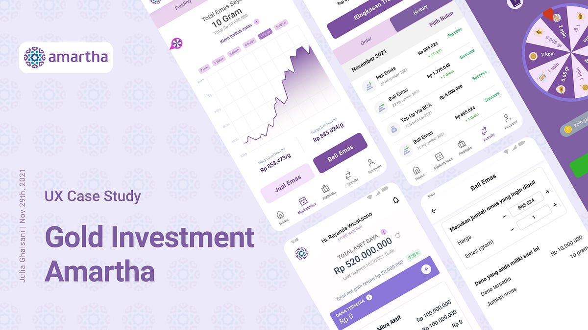 Gold Investment, New Feature of Amartha — UX Case Study | by Julia ...