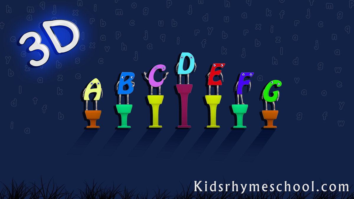 ABC song for kids II ABC rhyme in 3D II Alphabet learning for toddlers ...