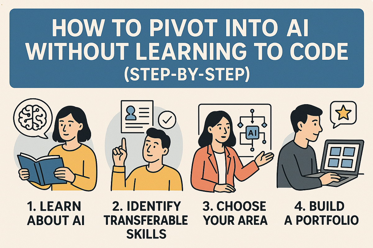 How To Pivot Into AI Without Learning To Code (Step-By-Step) | by Thegrowthxmedia | Dec, 2025 ...